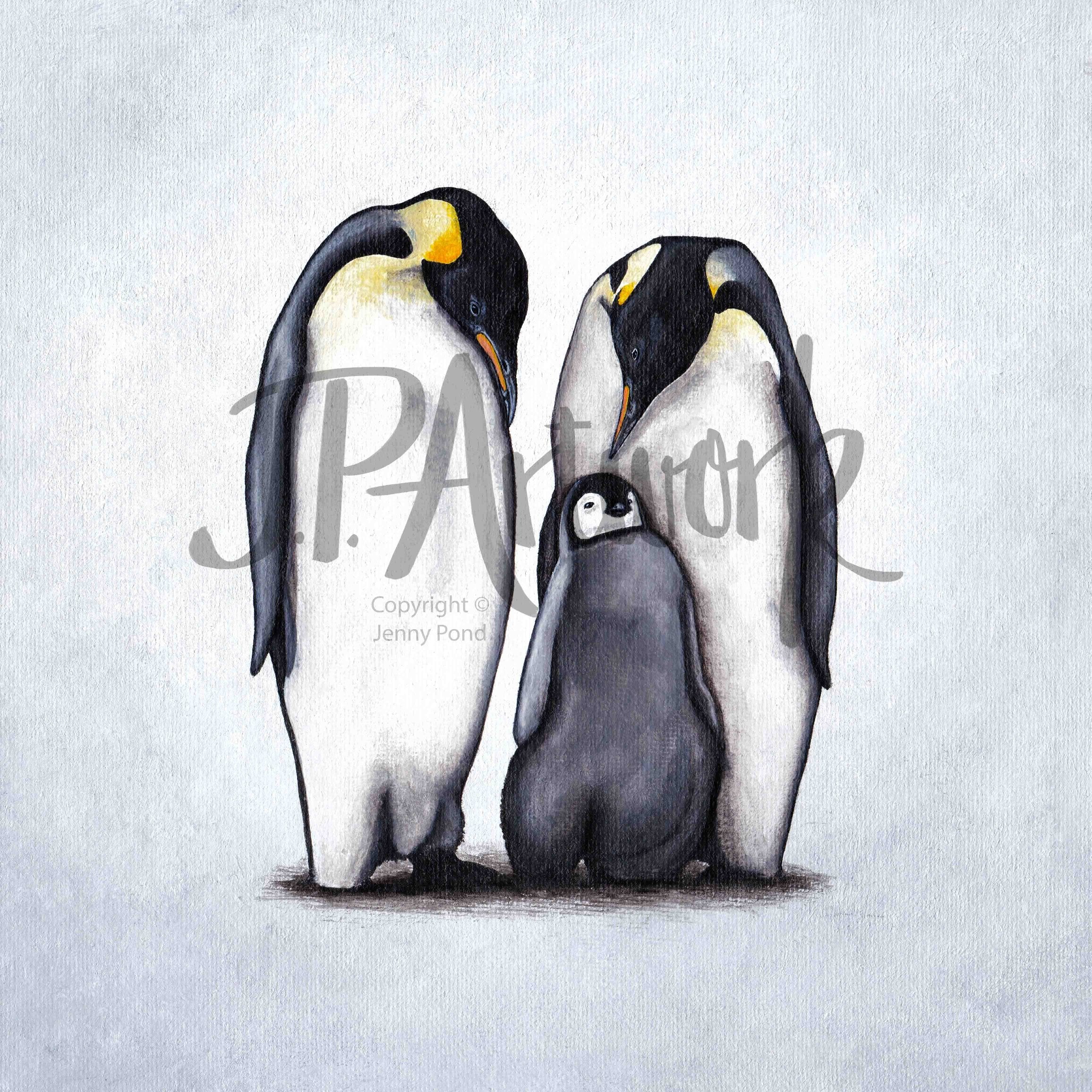 Emperor Penguins | Limited Edition Art Print – JP Artwork